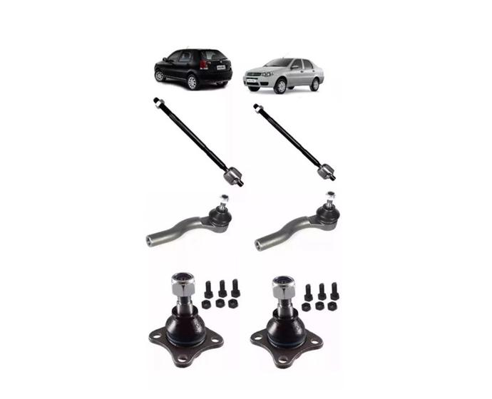 Kit Pivo Terminal E Axial Direção Palio Siena Strada Fire - ORIGINAL ...