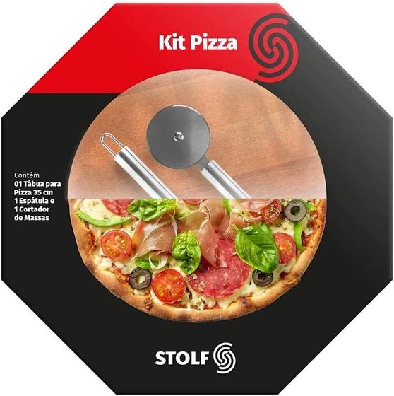Kit pizza com 3 peças 35cm com caixa oitavada Stolf - Kit Pizza ...