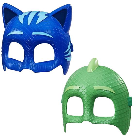 Kit PJ Masks Máscara Largatixo x Mácara Menino Gato PJ Masks Hasbro ...