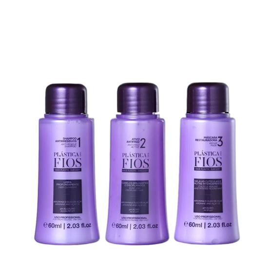 Kit Plástica dos Fios Alinhamento Mini 3 Produtos - Cadiveu - Kit de ...