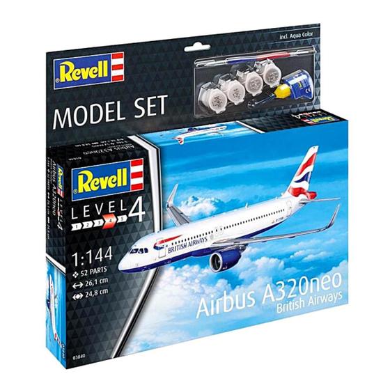 Kit Plástico Modelo Airbus A320 Neo British Airways 1/144 - Revell ...