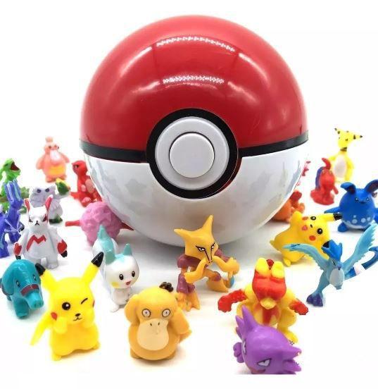 Kit Pokebola + Pikachu + 3 Pokemons Aleatórios Colecionáveis - Linn ...