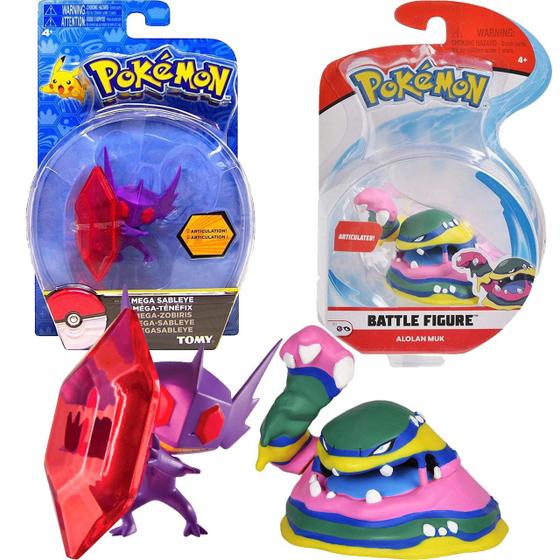Kit Pokémon Muk de Alola vs Mega Sableye 8cm - Dtc e Tomy - Boneco ...