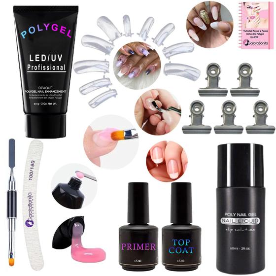 Kit Poligel Polygel Lírio+ Pincel + Molde F1 Oferta - GAROTA BONITA ...