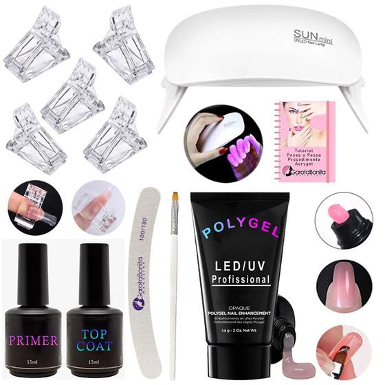 Kit Poligel Polygel Unha De Gel Alongamento Iniciante Unha - GAROTA ...