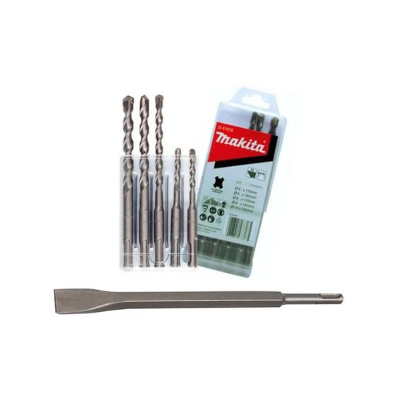 Kit Ponteira 250mm D-08713 e Talhadeira SDS Plus 250mm D-08729 e 5 ...