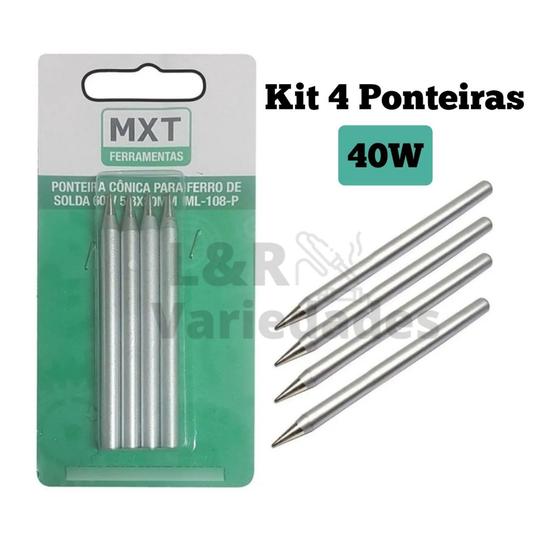Kit Ponteira MXT Ferro de Solda 40W Pontas Soldagem - Acessórios para Solda - Magazine Luiza