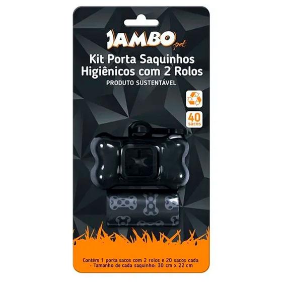 Kit Porta Sacolas com 2 Rolos Friend - Preto - JAMBO - Organizadores ...