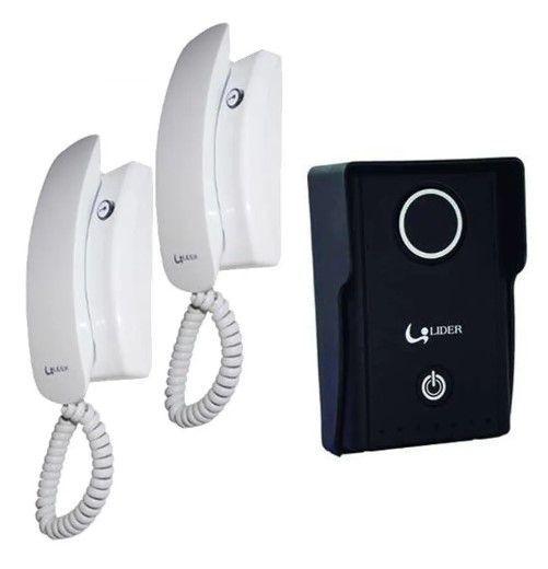 Kit Porteiro Eletrônico Smart slim Com 2 Monofones Lr 570 Lider Bivolt ...