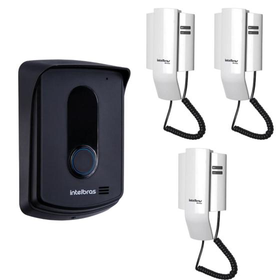 Kit Porteiro Interfone Residencial Intelbras Com 3 Extensões ...