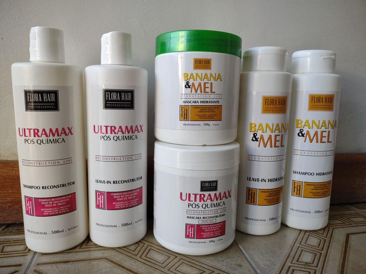 Kit pós química ultra Max e flora Jair Lara hidratação - Flora hair ...