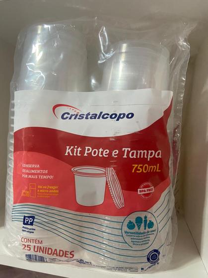 Kit pote 750 ml - Cristalcopo - Pote - Magazine Luiza