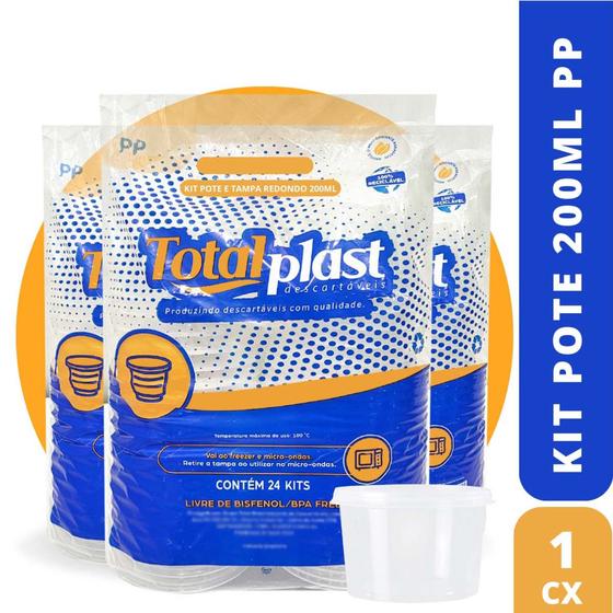 kit pote e tampa totalplast redondo 200ml 432 unidades - Pote Descartável - Magazine Luiza