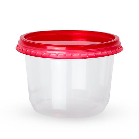 Kit Pote PP com Tampa Vermelha 500ml Kit-500 Copobras 6und - Pote ...