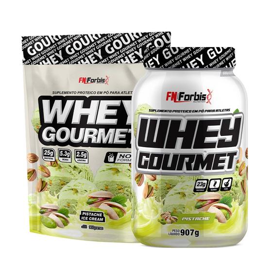 Kit Pote + Refil Whey Protein Gourmet - FN Forbis Nutrition - Whey ...