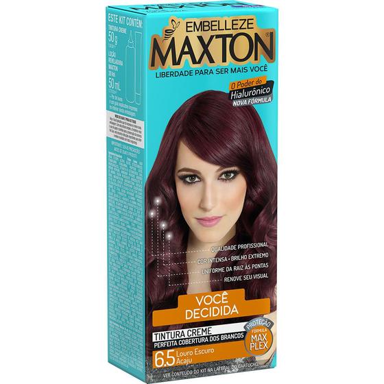 Kit Prático Maxton Louro Escuro Acaju 6.5 - Tinta de Cabelo - Magazine ...