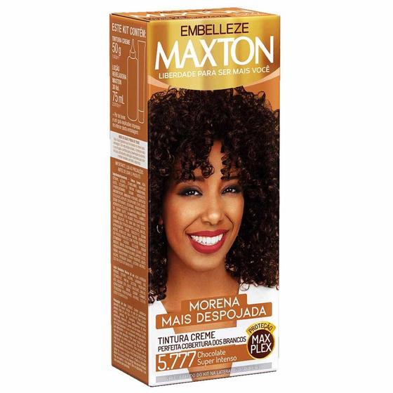 Kit Prático Tintura Creme Maxton 5.777 Chocolate Super Intenso ...