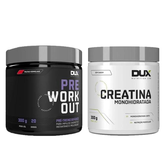 Kit Pre Treino Bifasico Pre Workout Frutas Vermelhas 300g Dux ...