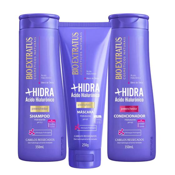 Kit Preenchedor +Hidra Bio Extratus Shampoo Condic e Máscara - Kit ...