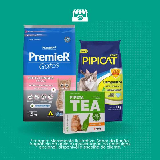 Kit Premium Cat Filhote Antipulgas Tea Gatos - PremierPet, Kelco, Konig ...