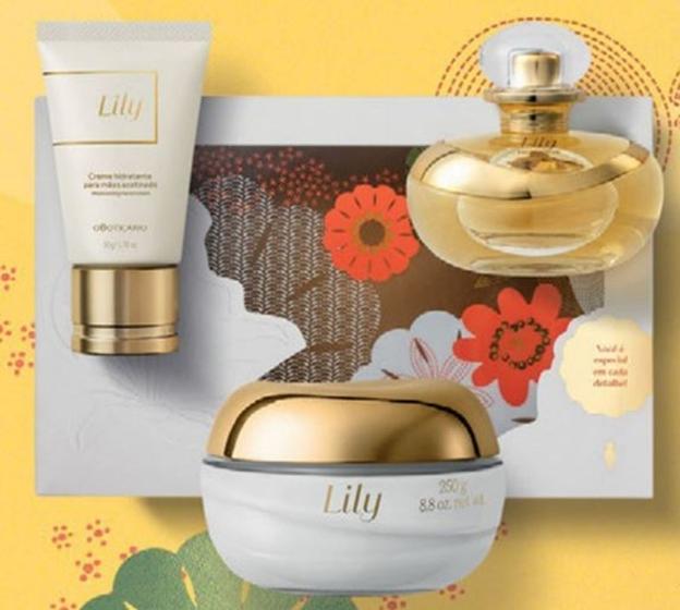 Kit Presente Lily Mães - Eau de Parfun, Creme Acetinado Corporal, Creme ...