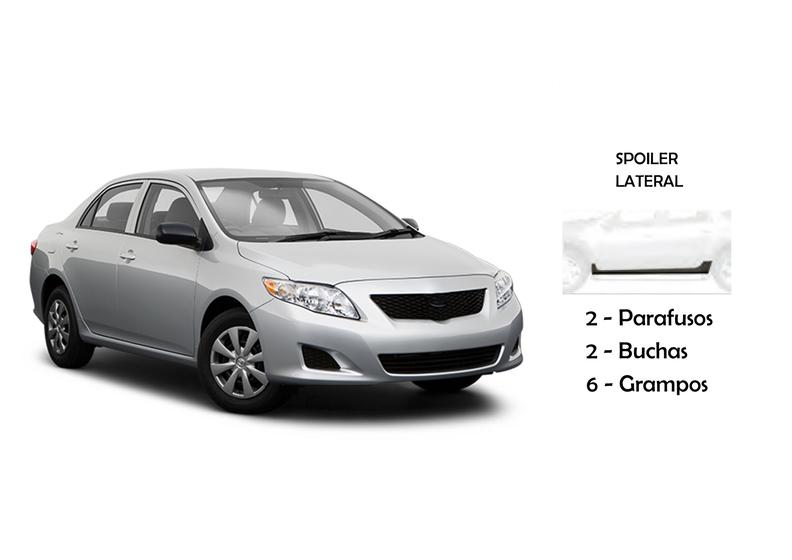 Kit Presilha Spoiler Lateral Corolla 2009 A 2014 - Plastcar - Autopeças ...