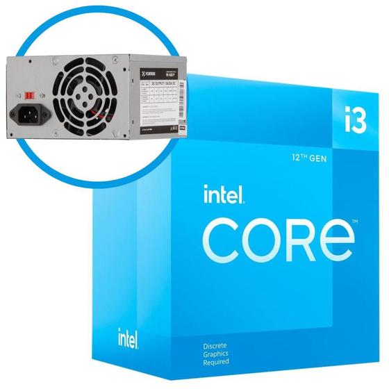 Kit Processador Gamer Para Pc Gamer Intel Core I3-12100F Turbo 4.30Ghz Soquete Lga 1700 12Mb 4 ...