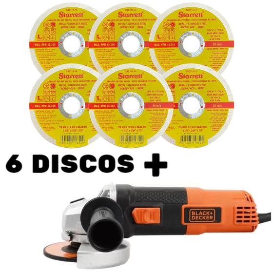 Kit Profissional Black&decker Esmerilhadeira + Disco Starret - GL ...