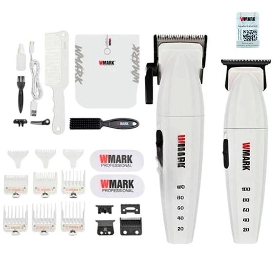 Kit Profissional Corte Acabamento Wmark Ng 8632 Branco - Aparador de ...