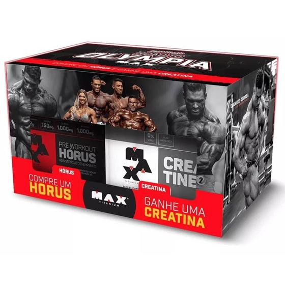 Kit Promo Max Titanium Road To Olympia - Creatina 100g + Pré Treino ...