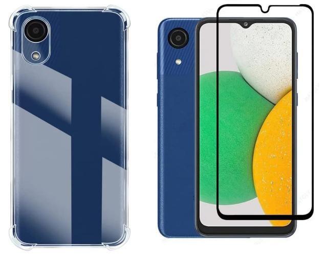 Kit Proteção Samsung A03 Core Pelicula 3D + Capa Transparente Anti ...