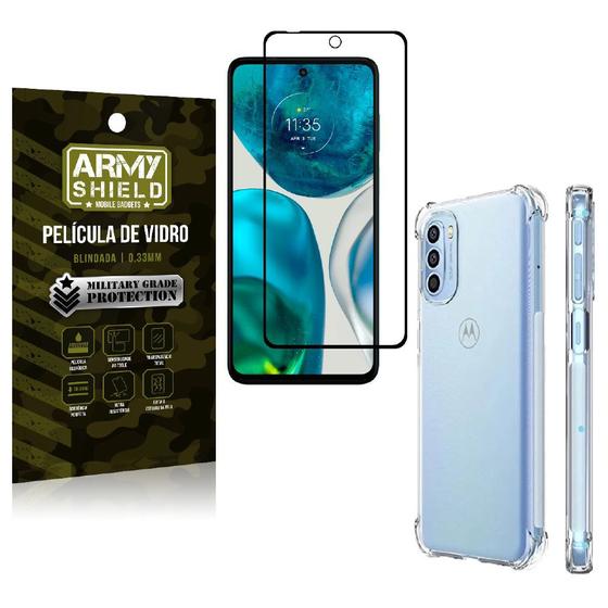 Kit Proteção Total Moto G52 com Capa e Película 3D Armyshield - Kit ...