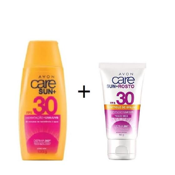 Kit Protetor solar 2 em 1 rosto e corpo + Protetor rosto toque seco ...