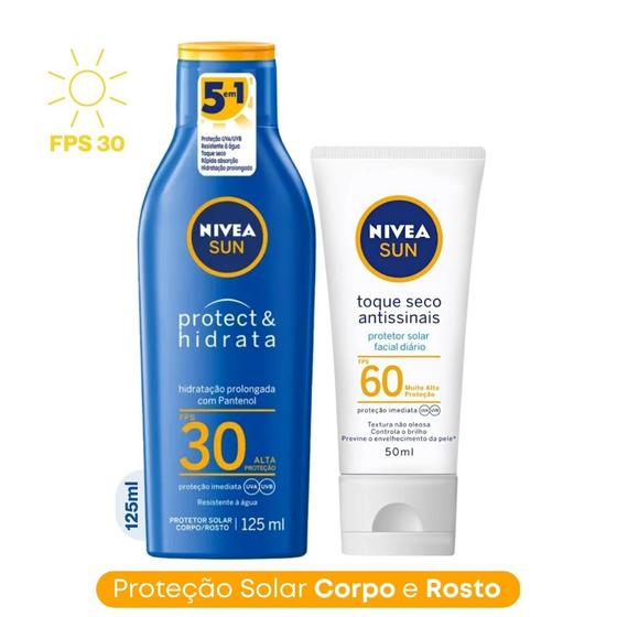 Kit Protetor Solar Corporal Hidratante 125ml FPS 30 + Filtro Solar ...
