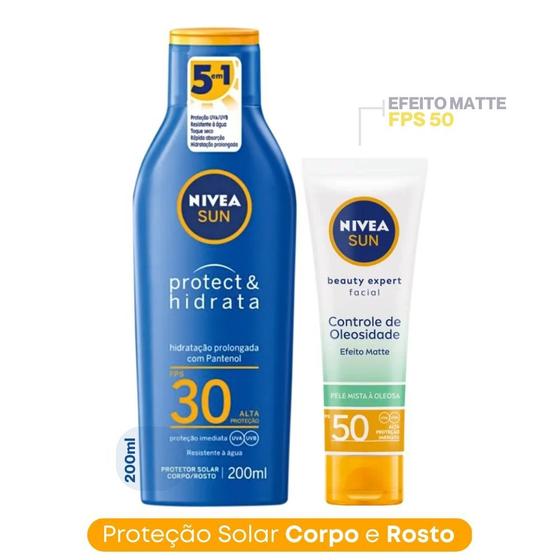 Kit Protetor Solar Corporal Hidratante 200ml FPS 30 + Filtro Solar ...