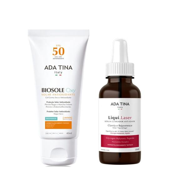Kit Protetor Solar Facial Clareador Liqui Laser + Serum Anti-idade ...