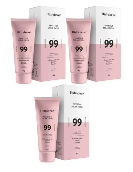 Kit Protetor Solar Facial Fps 99 Hidrabene Proteção Máxima 40g - 3 ...