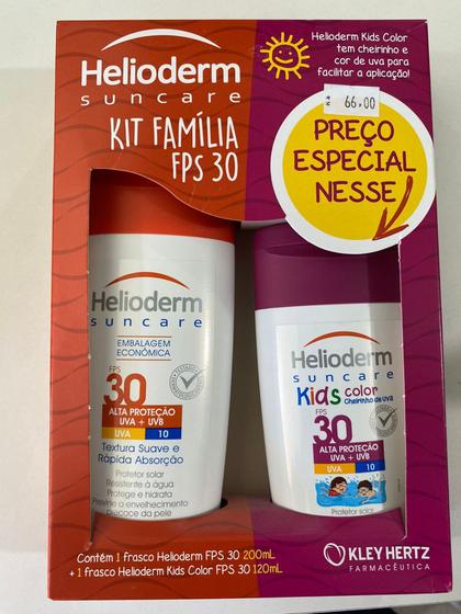 Kit Protetor solar FPS 30 adulto e infantil - Heliderm - Protetor Solar ...