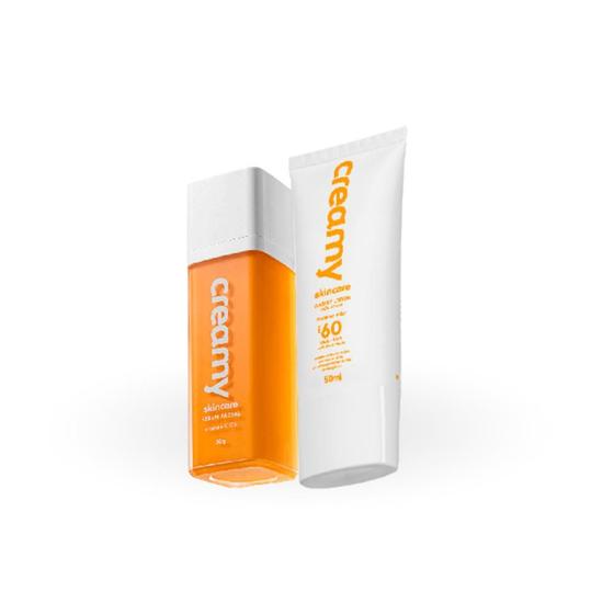 Kit Protetor Solar FPS 60 Efeito Matte Vitamina C -Creamy - Creamy ...