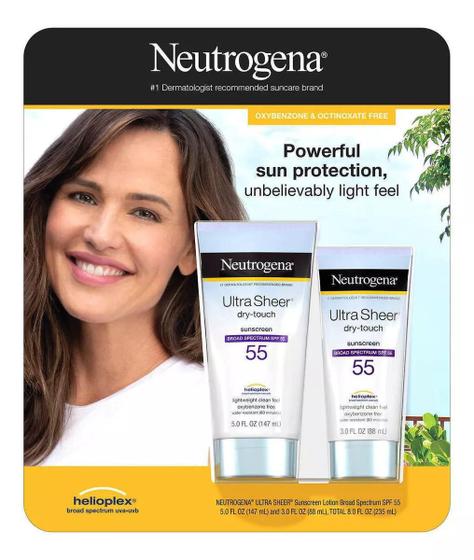 Kit Protetor Solar Neutrogena Ultra Sheer - Fps 55- - Protetor Solar ...