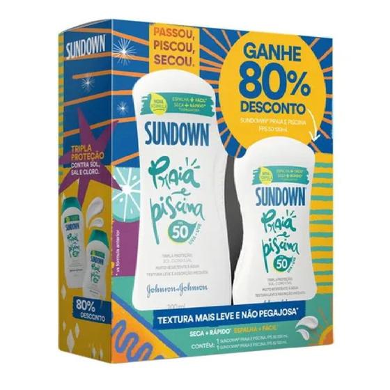 Kit Protetor Solar Sundown Praia Piscina Fps50 200ml +120ml - Johnson e ...