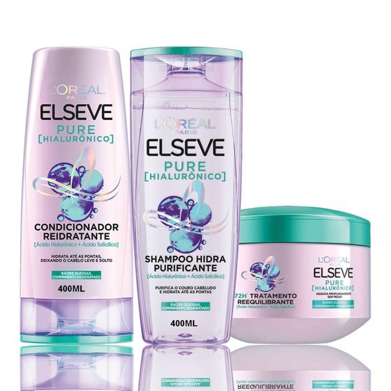 Kit Pure Hialurônico Cuidado Intenso Shampoo Condicionador 400ml ...