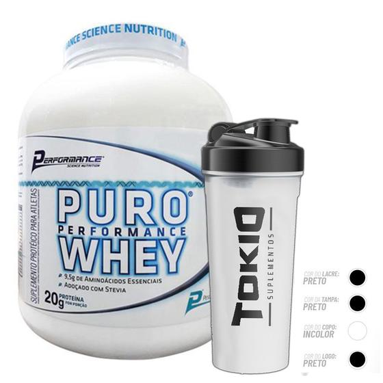 Kit Puro Whey Performance 2kg Sabor Morango + Coqueteleira Tokio ...