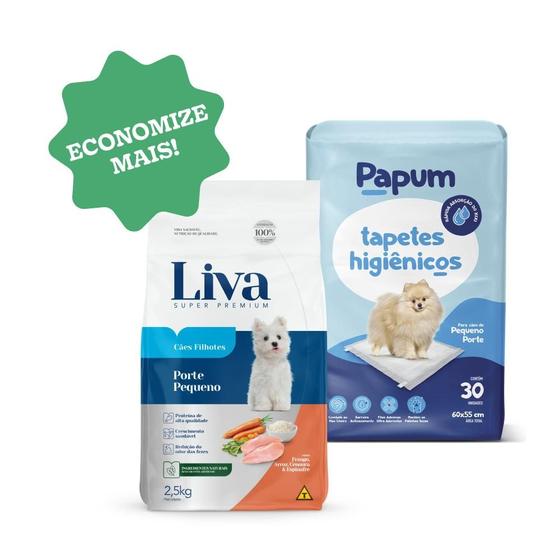 Kit Ração Seca Super Premium e Tapete Higiênico Papum para Cães Porte ...