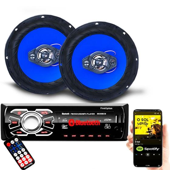 Kit Radio Mp3 Bluetooth Fm + 1 Par Auto Falante 5 Pol - Ruchi E Orion ...