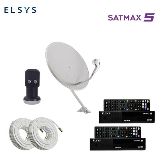 Kit Receptor Digital C/2 Satmax - Banda C/ku - ELSYS - Receptor ...