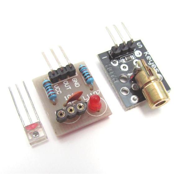 Kit Receptor E Emissor Laser Para Projetos Automação Arduino Tecnotronics Sensor De Presença 