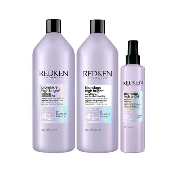 Kit Redken Blondage High Bright - Pré Shampoo e Shampoo e Condicionador ...