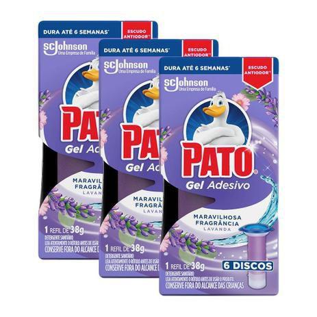Kit Refil 18 Discos Gel Adesivo Sanitário Pato Lavanda 38g - Pato SC ...