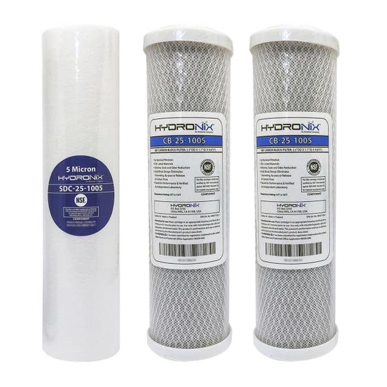 Kit Refil Premium Filtro Consumo Hydronix Carvão E Pp 10 N/ - Fdma ...